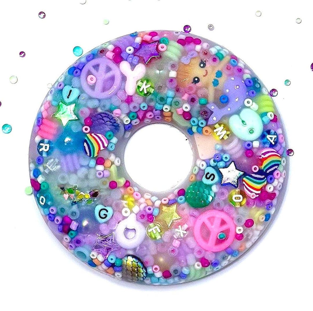 Donut Picky Pad Fidget Toy: Mermaid Theme, Skin Picking Anxiety Relief ...