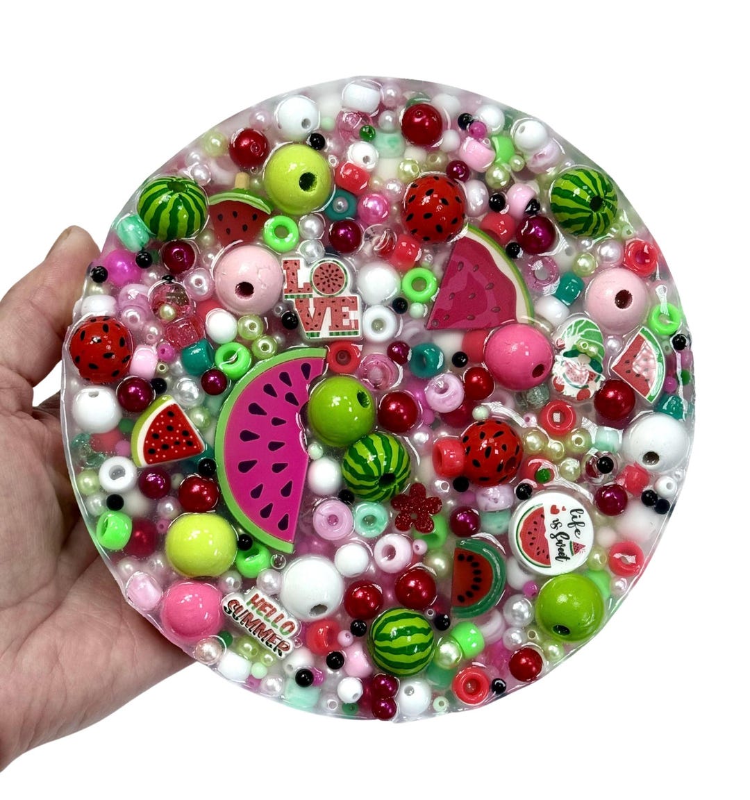 Juicy Watermelon Picky Pad With Hidden Treasure: Bead Filled Silicone ...