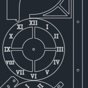 Circular Double Sided Industrial Wall Clock - Printable PDF, DXF, SVG ...