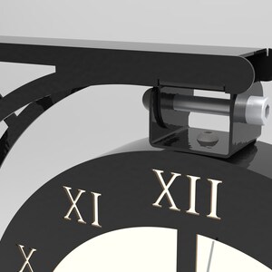 Circular Double Sided Industrial Wall Clock - Printable PDF, DXF, SVG ...