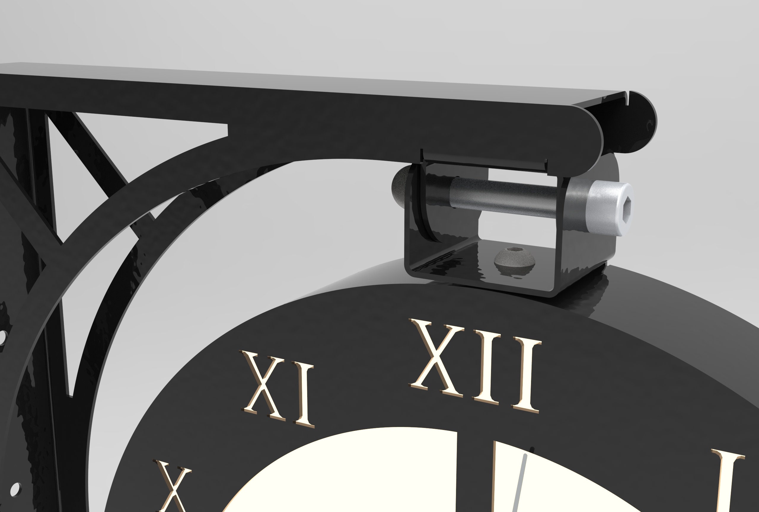 Circular Double Sided Industrial Wall Clock - Printable PDF, DXF, SVG ...