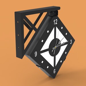 Diamond Shape Double Sided Industrial Wall Clock - Printable PDF, DXF ...
