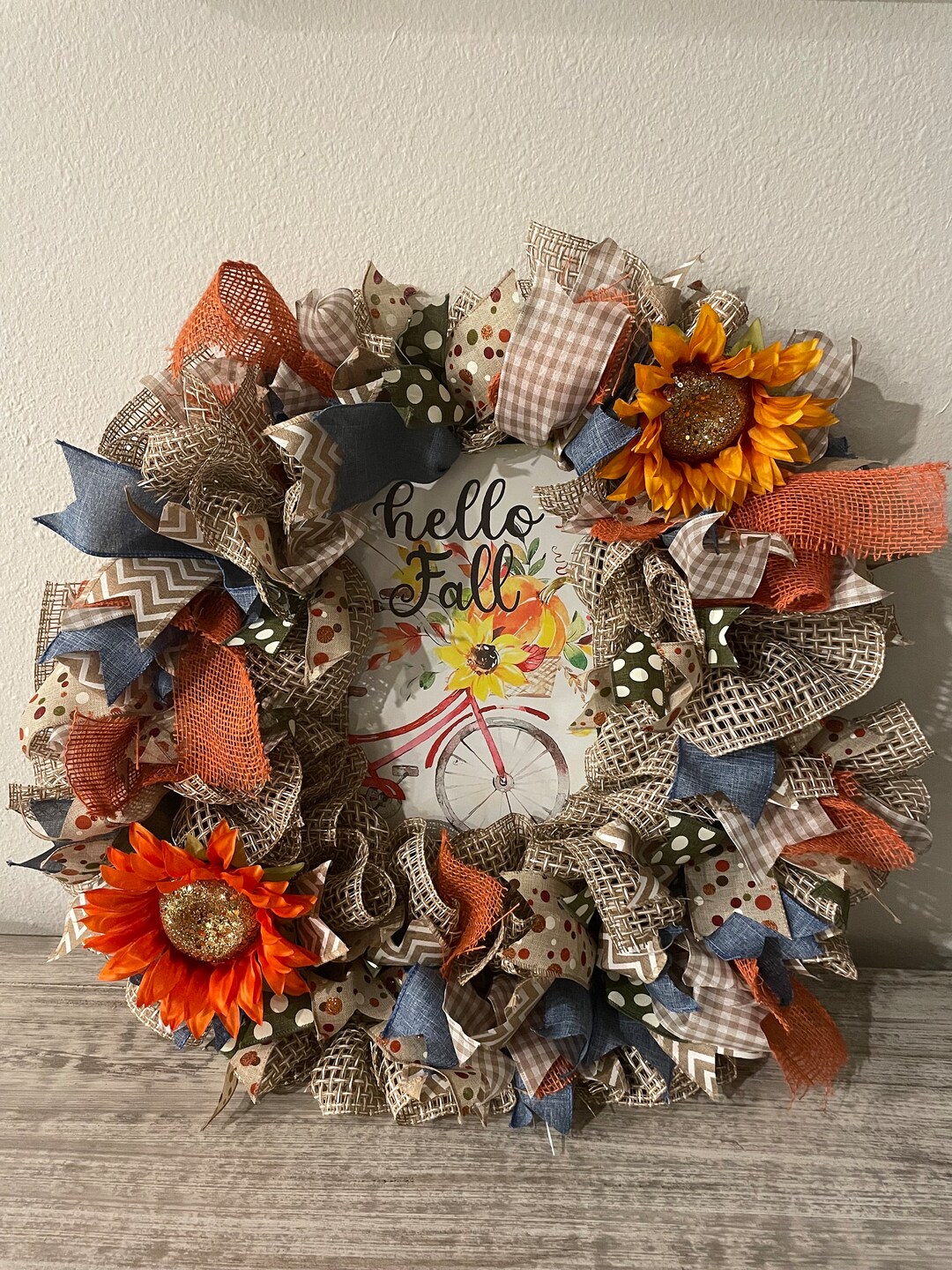 Fall Wreath Sunflower Wreath November Wreath Hey Yall - Etsy