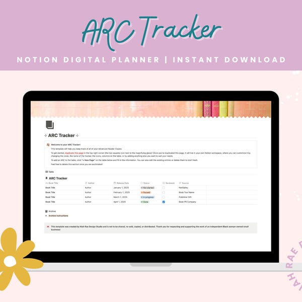 Arc Planner - Etsy
