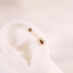 14K Solid Gold Dangle Spider Tsavorite With Diopside, Garnet With Black ...