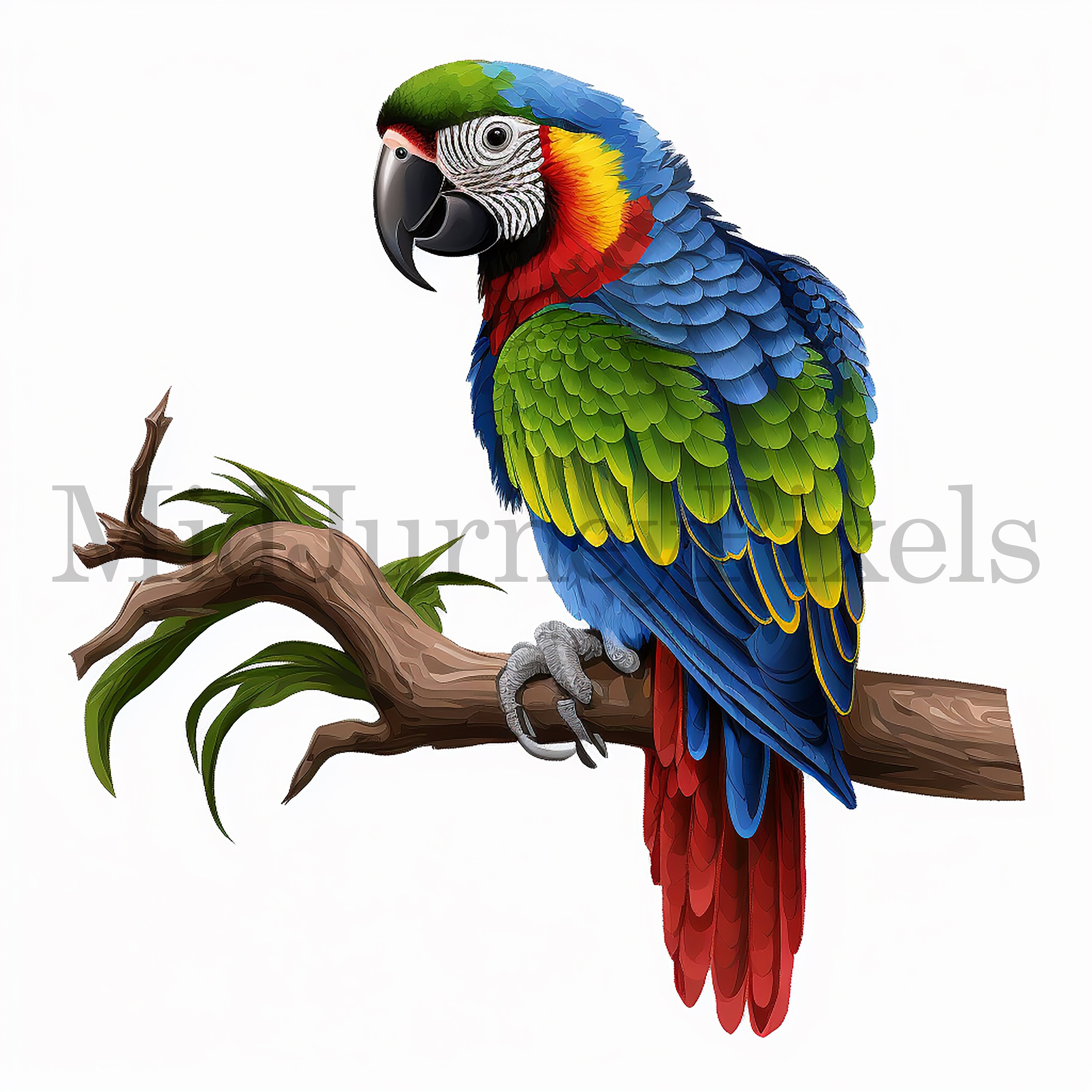 Parrot Clipart 12 High Quality Jpgs/pngs, Digital Download, Card Making ...