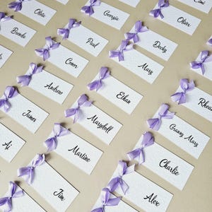 Black and White Wedding Decor Bow Name Place Cards for Wedding Name ...