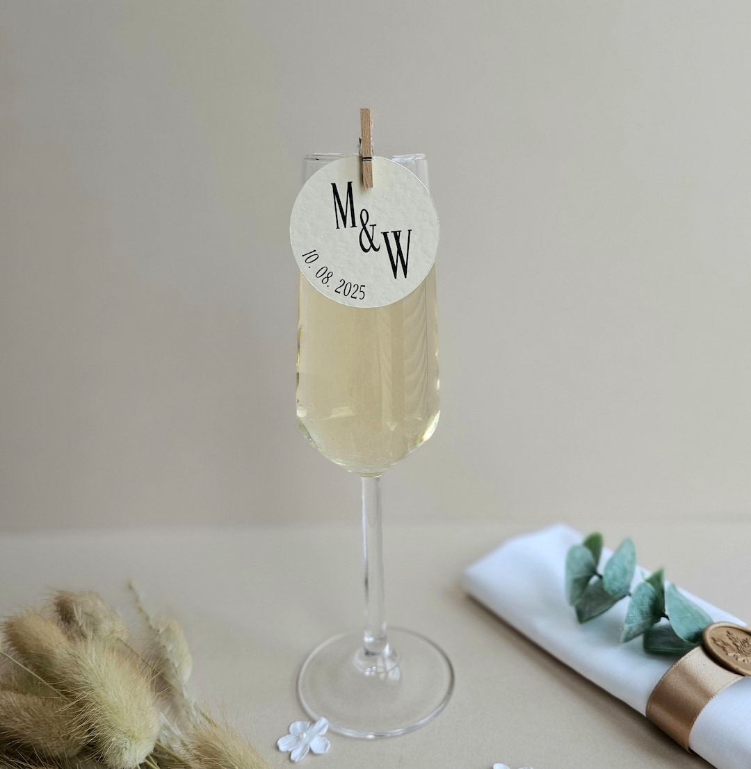 Wedding Drink Topper Wedding Glass Tag Glass Topper Drink Topper With ...