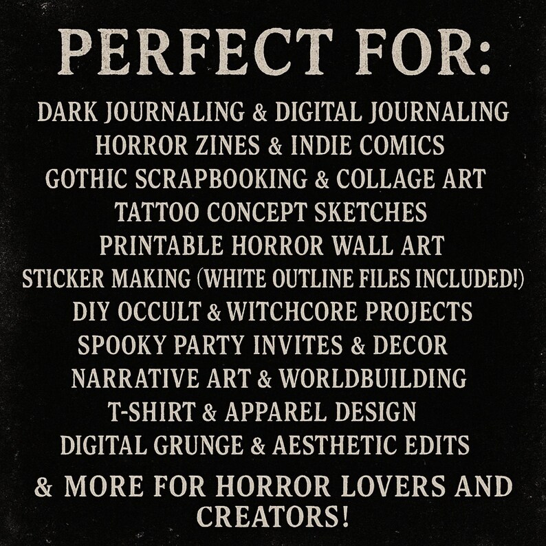 Demonic Horror Clipart PNG Bundle – 15 Scary Halloween Stickers, Gothic ...
