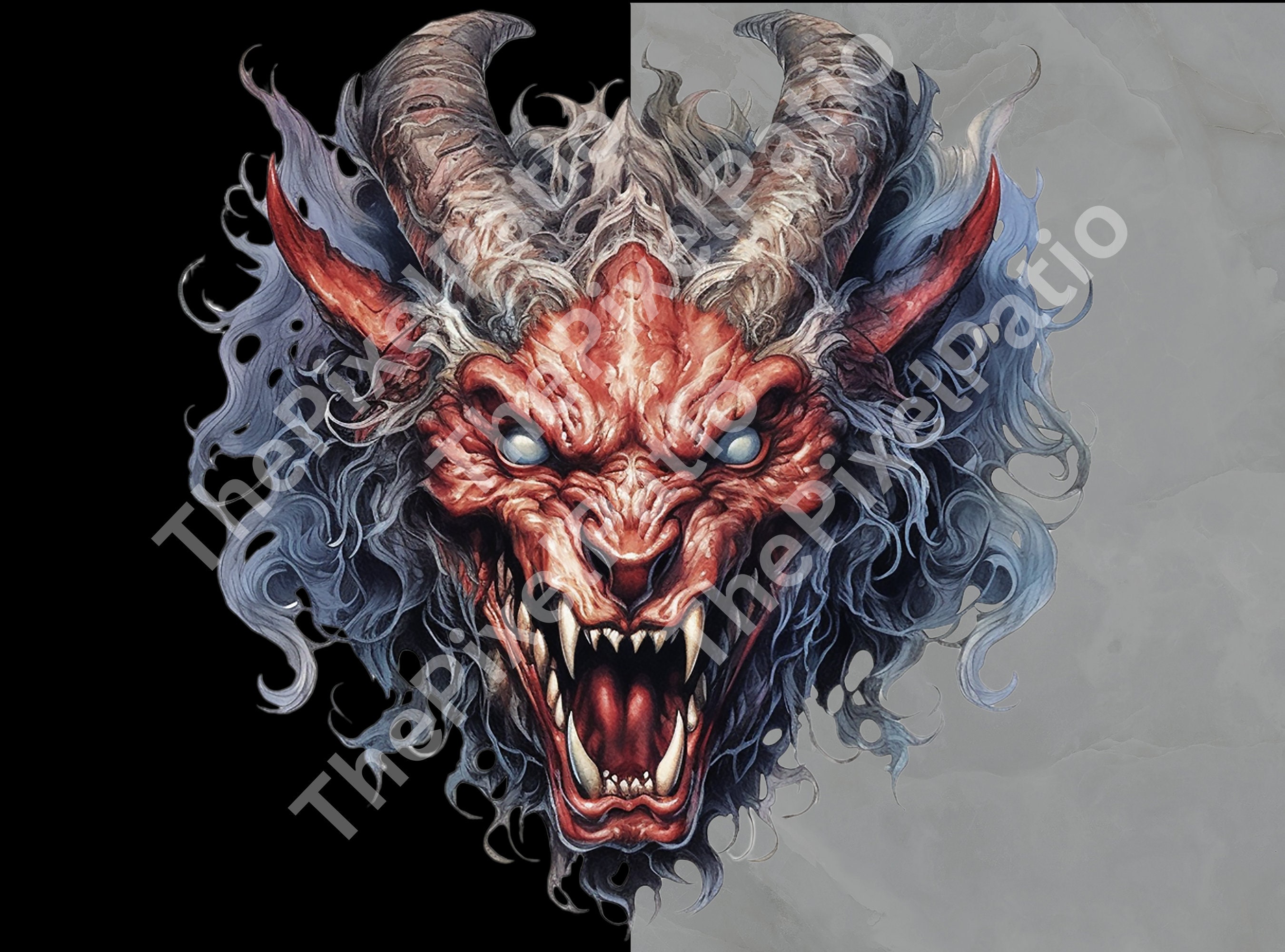 Spooky Faces Clipart Bundle Digital Download 30 Transparent Background ...