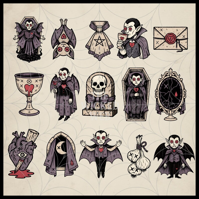 Creepy Cute Dracula Clipart – Pastel Goth Vampire Pngs, Gothic ...