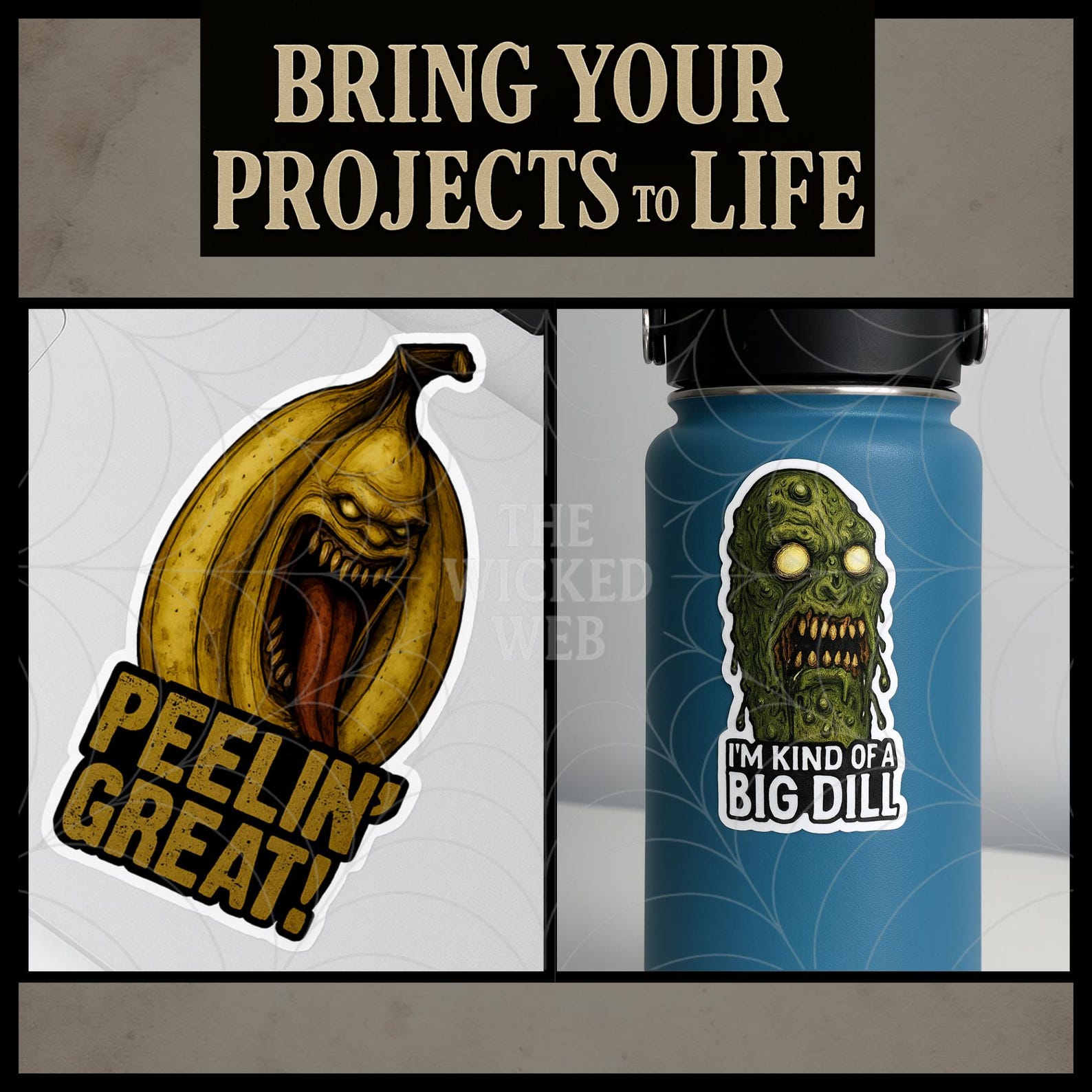 Halloween Food Monster Clipart PNG – 15 Creepy Cute Haunted Snack ...