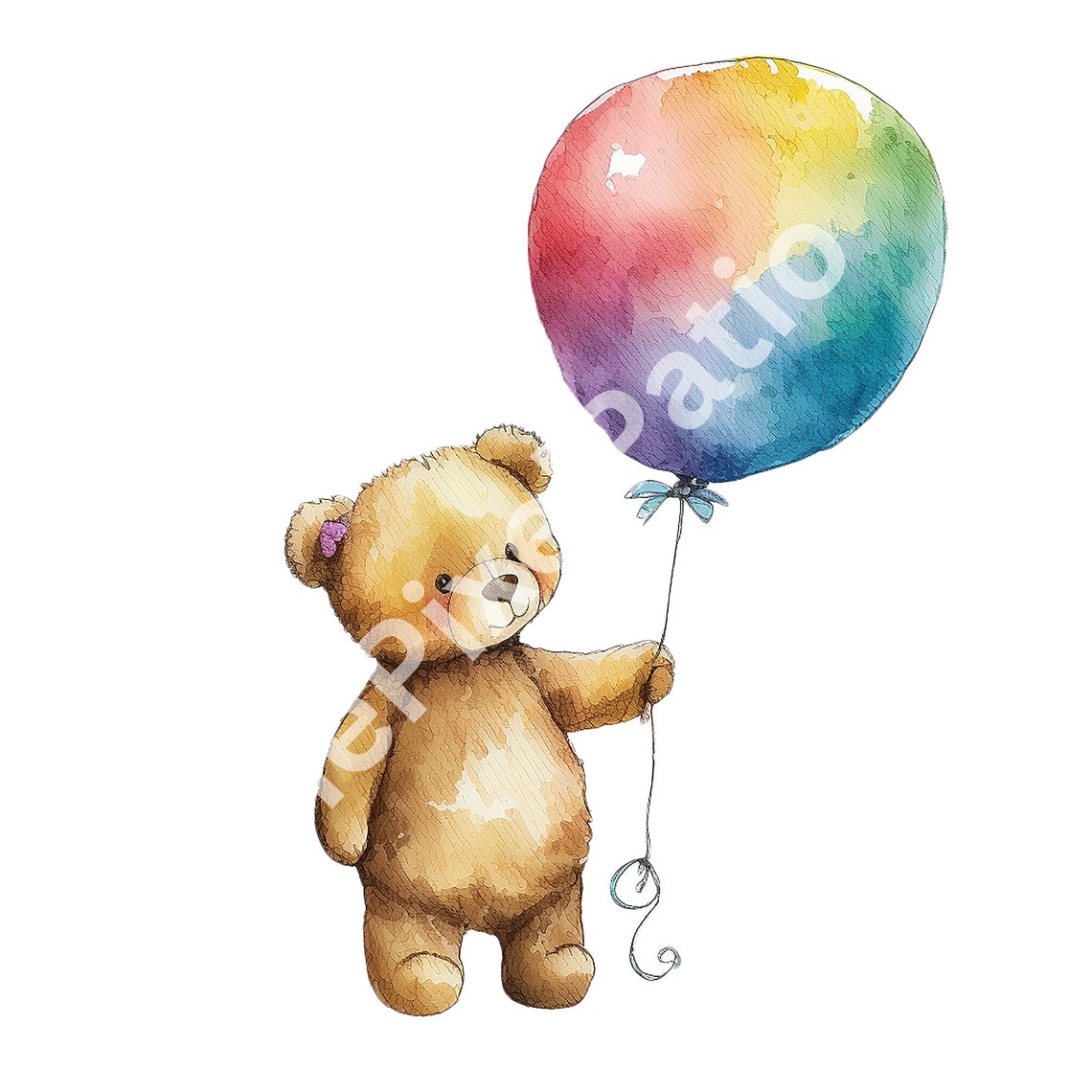 Teddy Bear Watercolor Clipart Bundle Digital Download 20 - Etsy