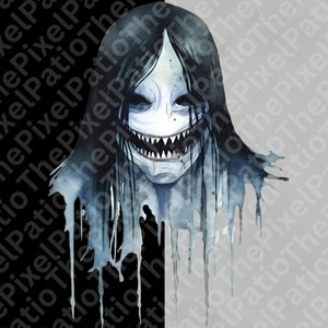 Scary Faceless Ghost Clipart, 20 Gothic Horror Halloween Watercolor ...