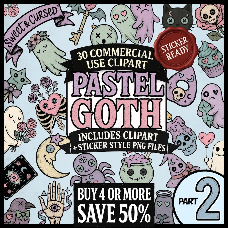 Cute Skull Animal Stickers - Etsy