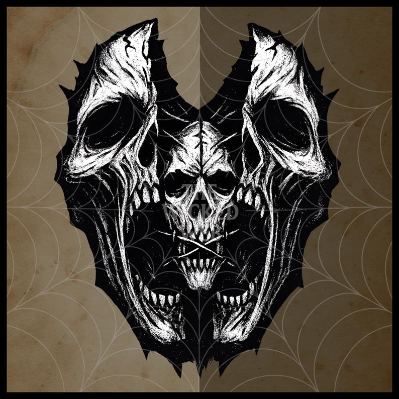 Faces of the Damned – 22 Demon Skull Clipart Pngs for Horror ...