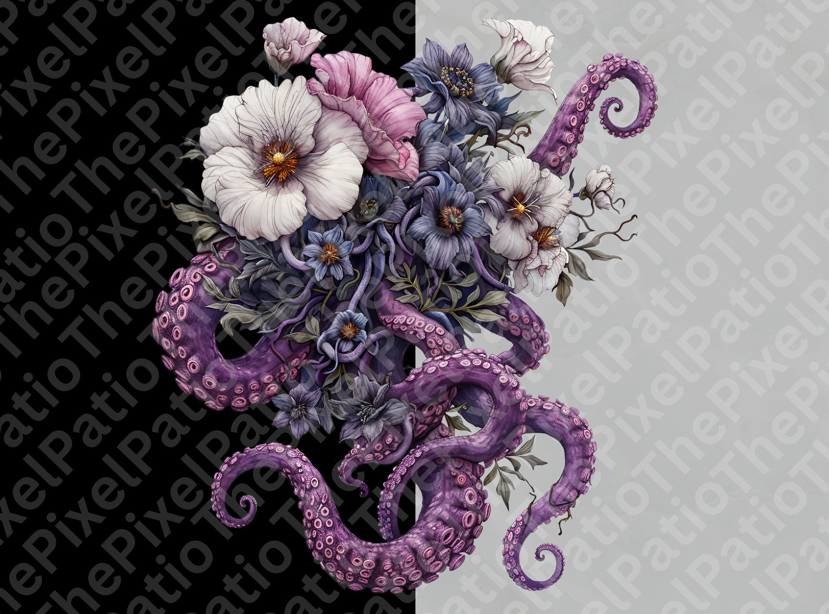 Eldritch Blooms 30 Transparent Pngs of Lovecraftian Florals for ...