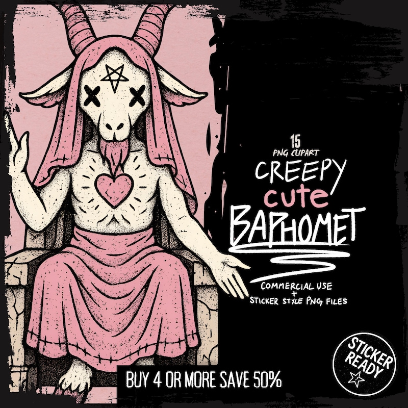 Cute Satanic Clipart - Etsy