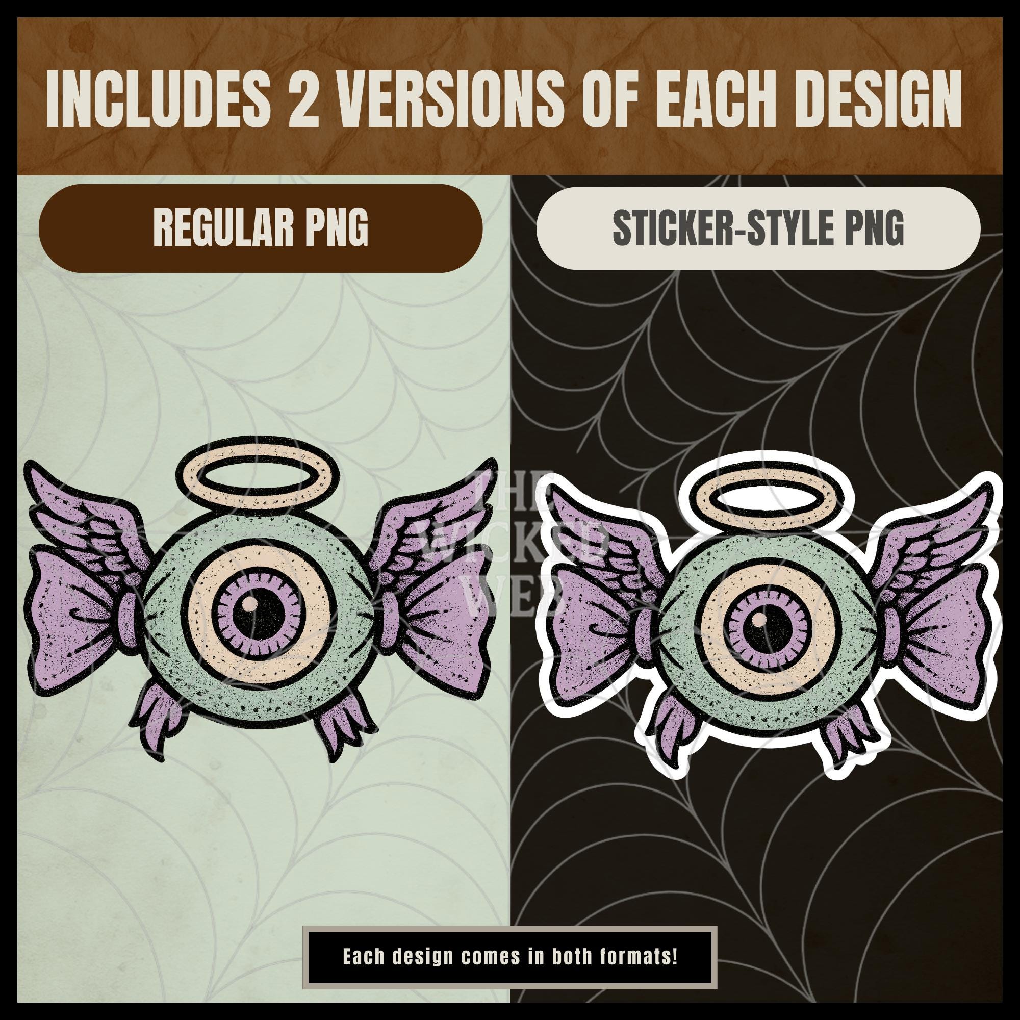Pastel Goth Candy Clipart Bundle – 17 Cursed Halloween Pngs With ...