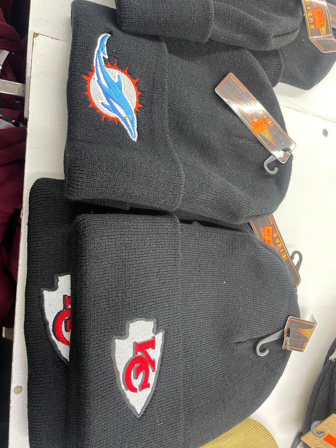 Retro Chiefs Winter Beanie Miami Football Beanie Kansas City Football ...