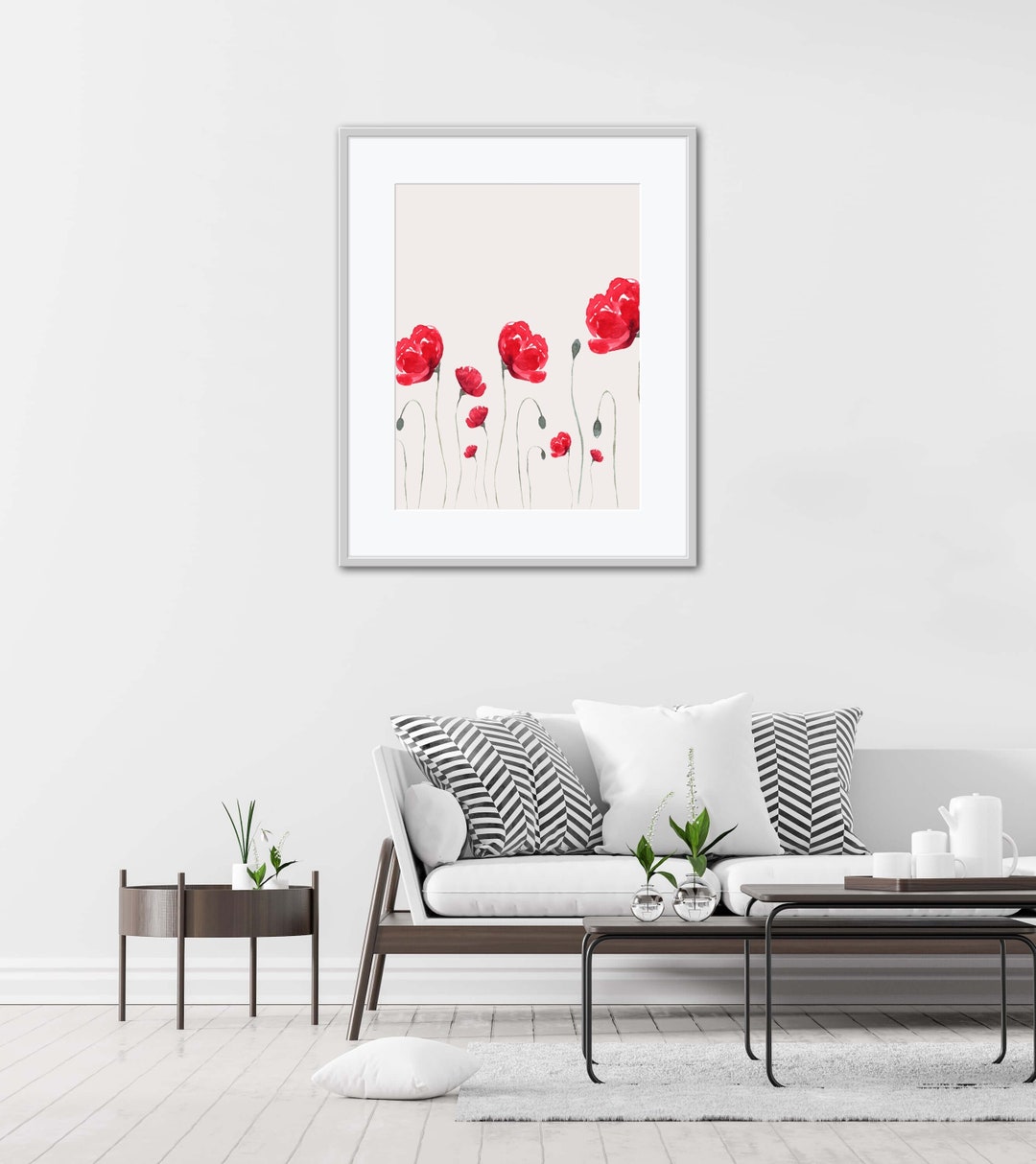 Printable Wall Art, Red Poppy Print, Nature Printable Poster, Modern ...
