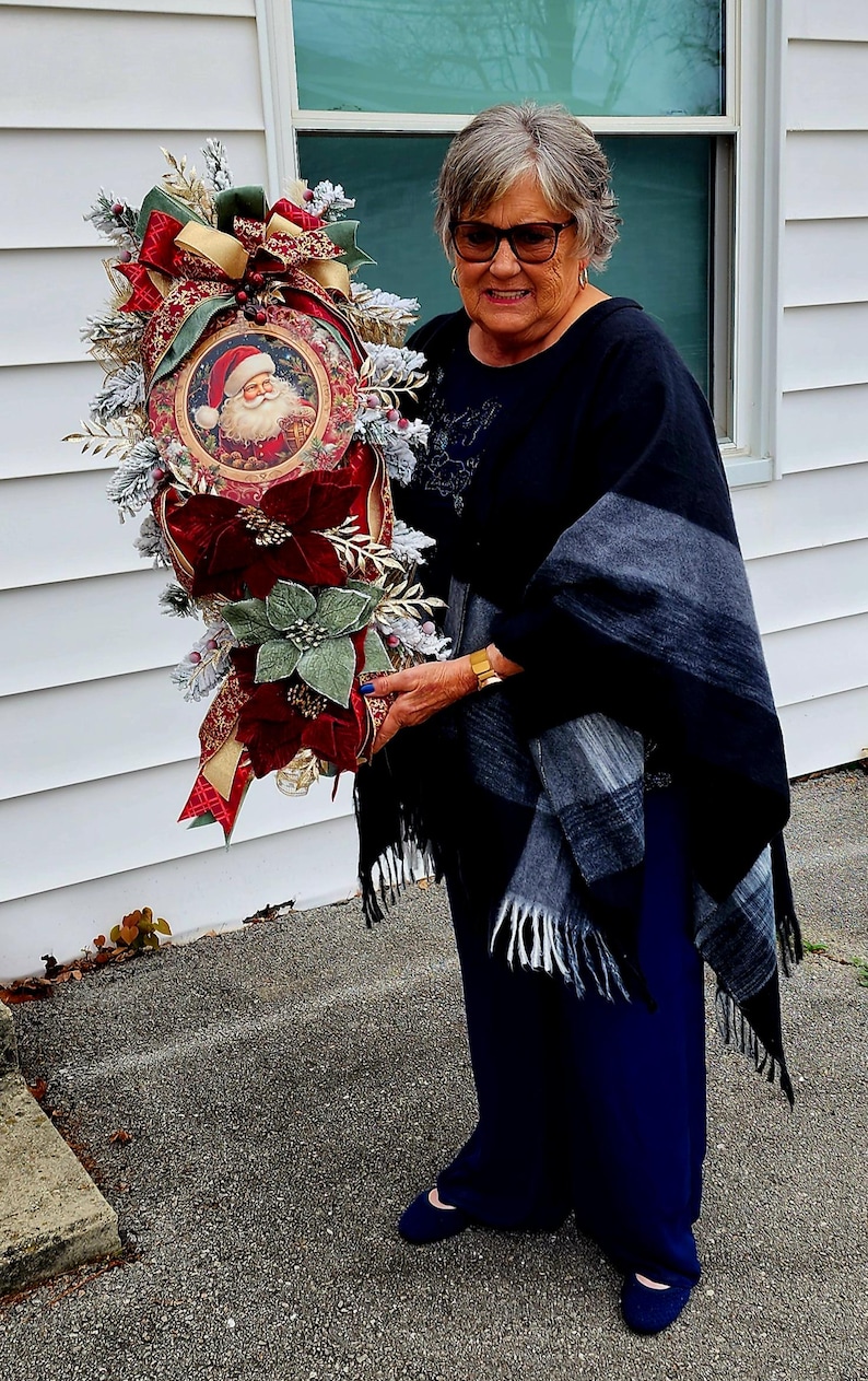 Christmas Vintage Santa Swag Ready to Ship - Etsy