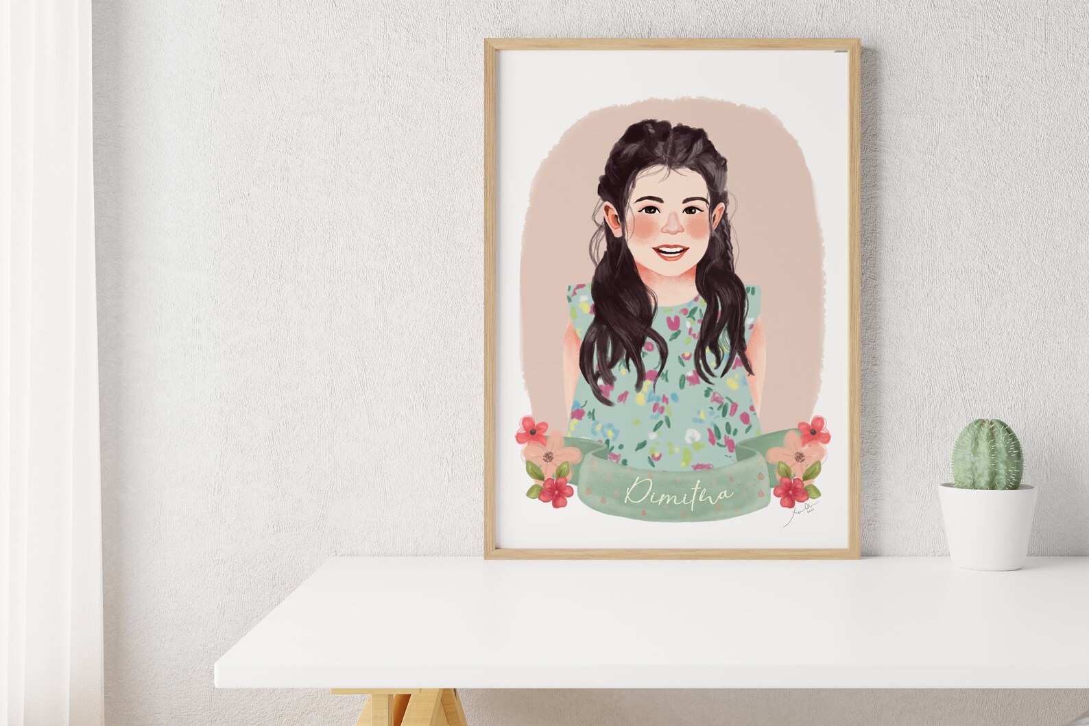 Custom Kids Portrait Illustration From Photo, Personalized Cartoon ...