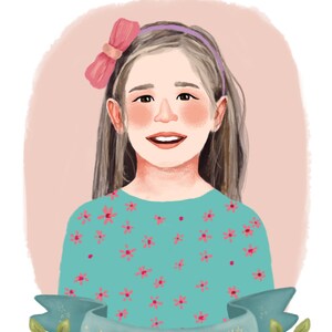 Custom Portrait Illustration Printable Drawing, Personalized Cartoon ...