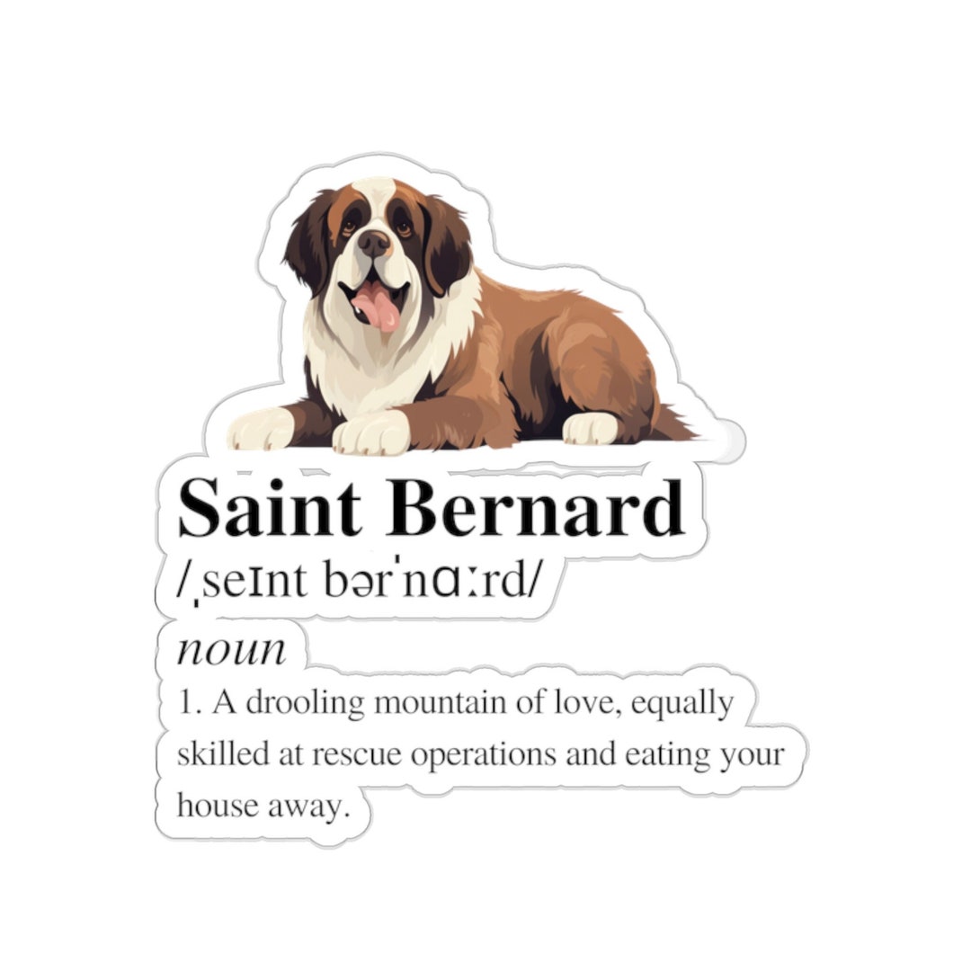 Cute Saint Bernard Sticker Dog Lover Gift for Her Saint Bernard Cute ...