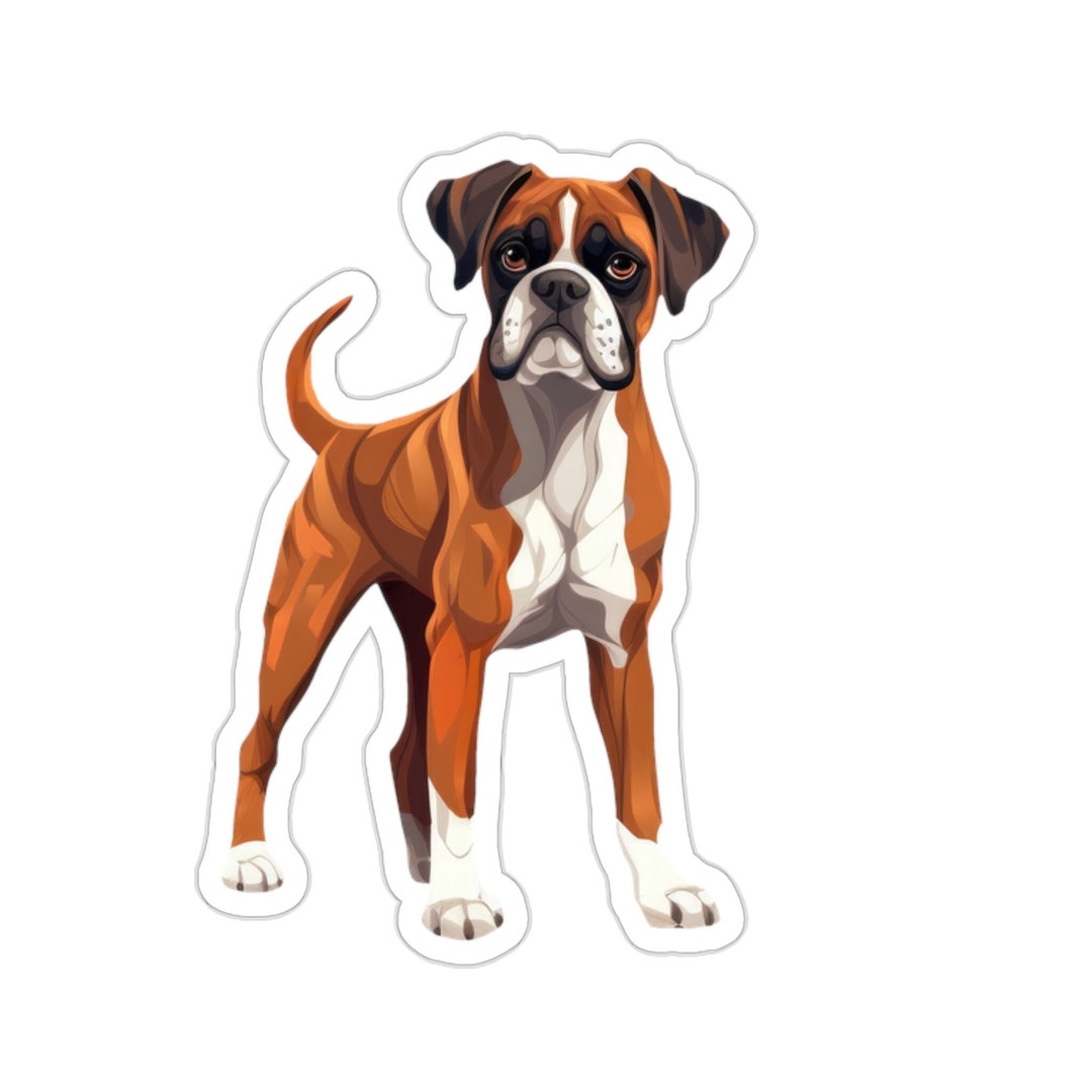 Cute Boxer Sticker Dog Lover Gift for Her Boxer Cute Sticker for Boxer ...