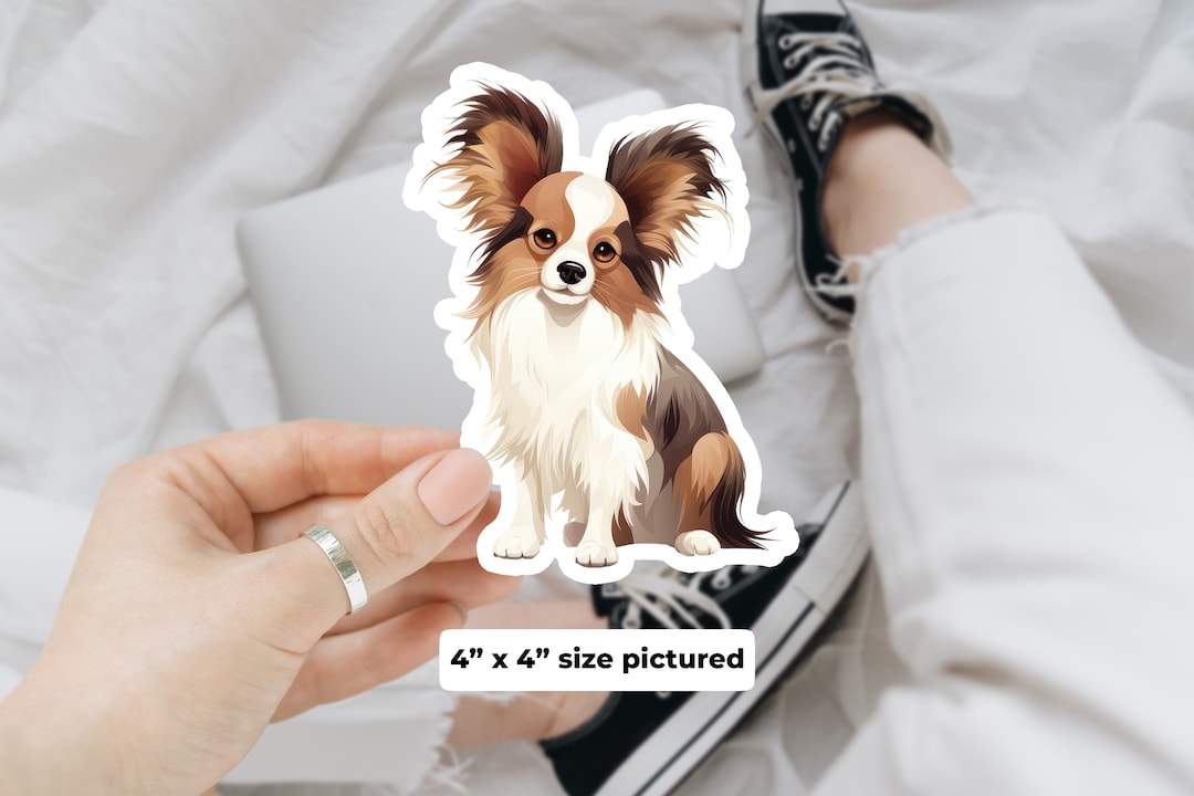 Cute Papillon Sticker Dog Lover Gift for Her Papillon Cute Sticker for ...