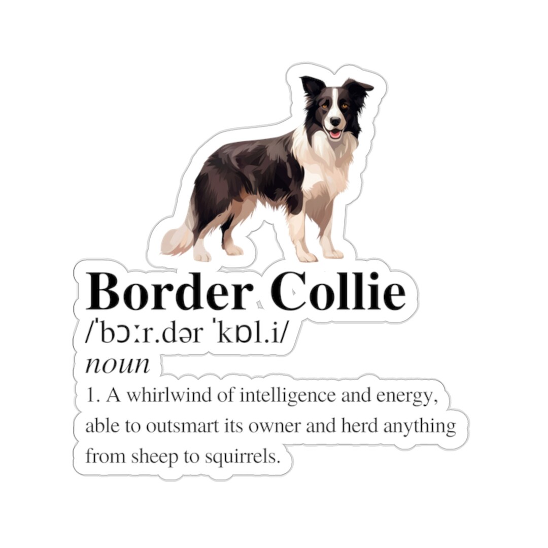 Cute Border Collie Sticker Dog Lover Gift for Her Border - Etsy