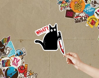 Fluff You Madafaka Black Cat STICKER Waterproof Vinyl Die Cut - Etsy