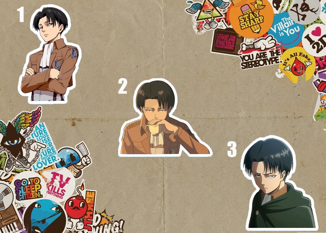 Captain Levi Vinyl Sticker for Laptop Sticker AOT Sticker - Etsy