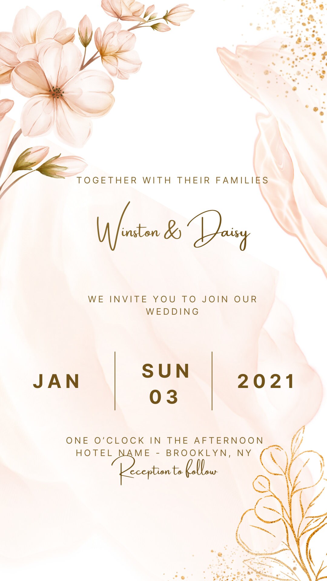 Cherry Blossom Wedding Invitation - Etsy
