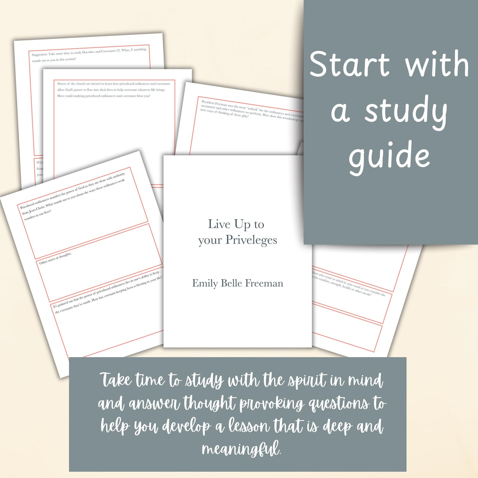 Relief Society Lesson, Emily Belle Freeman, Live up to Your Priveleges ...