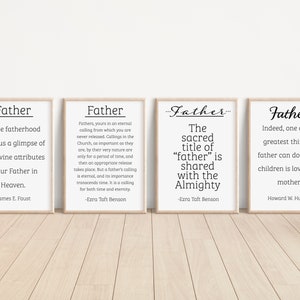 LDS Father's Day Quote Printable Wall Art - Etsy