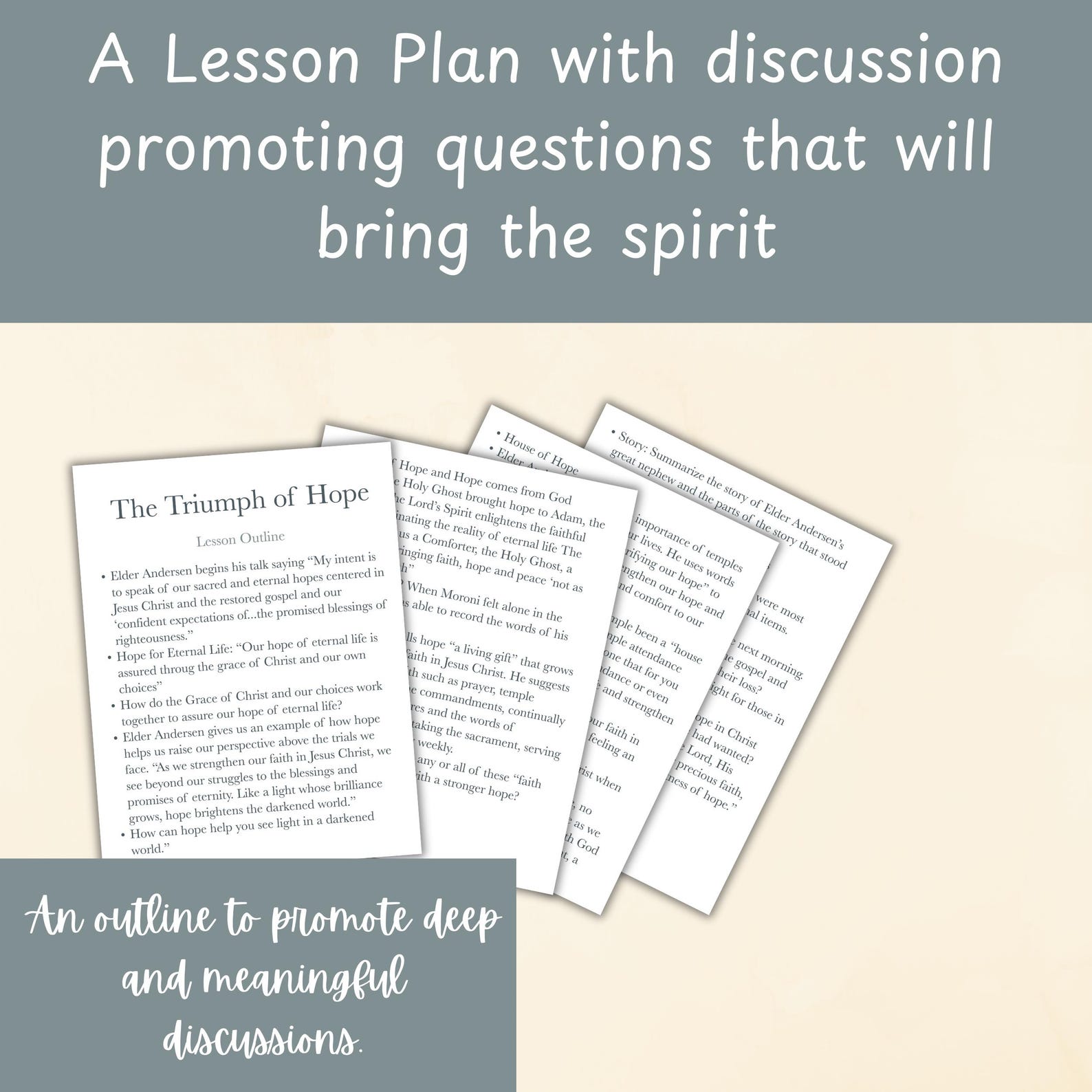 Relief Society Lesson, Triumph of Hope, Come Follow Me, Conference ...