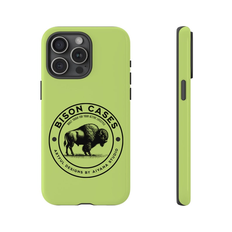 BISON Tough Cases by AIVANA STUDIO Day Glo Green iPhone - Etsy