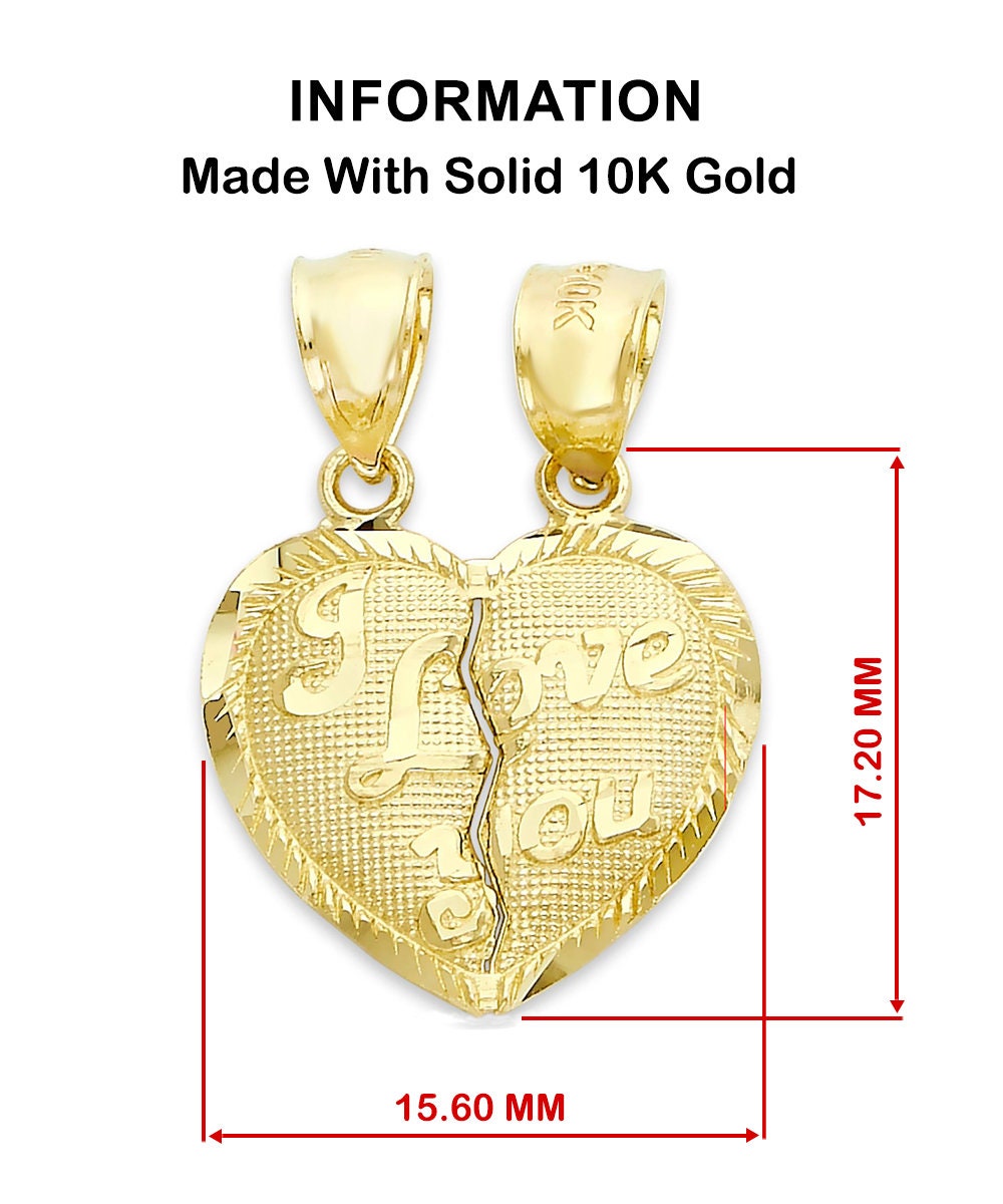 A Unique Gift for Sisters: the Solid Gold Breakable Heart Necklace/a ...