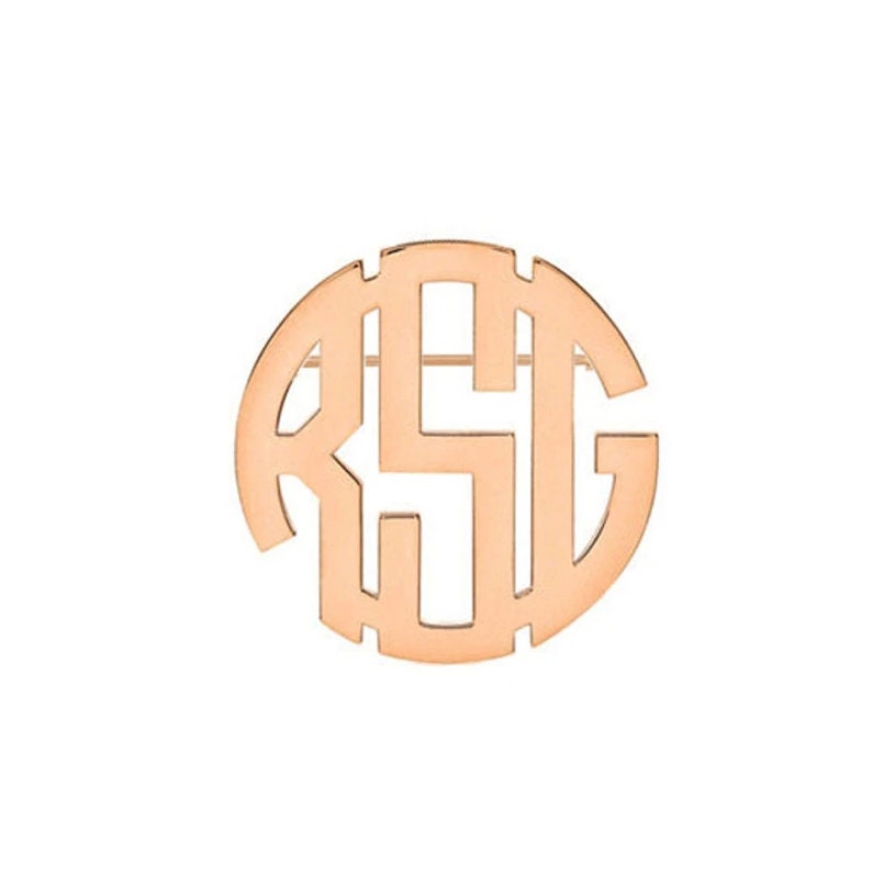 Broche monogramme avec logo personnalisé pour marié, lettres ...