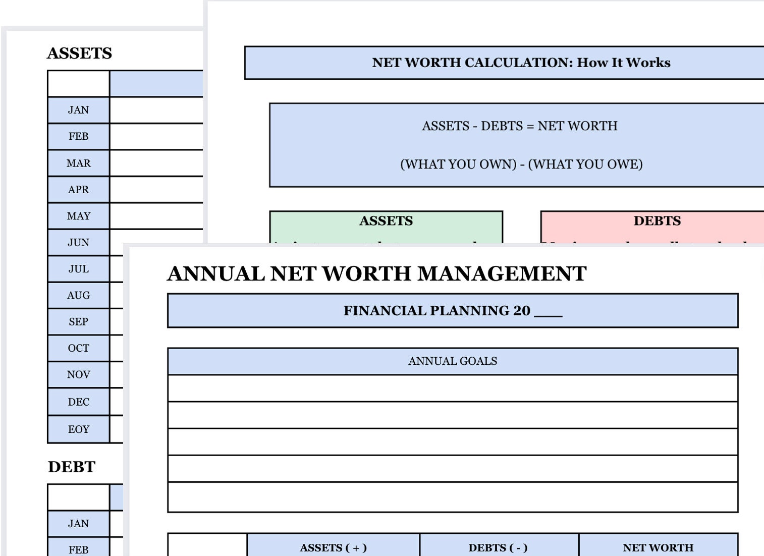 Net Worth Tracker (printable) - Etsy