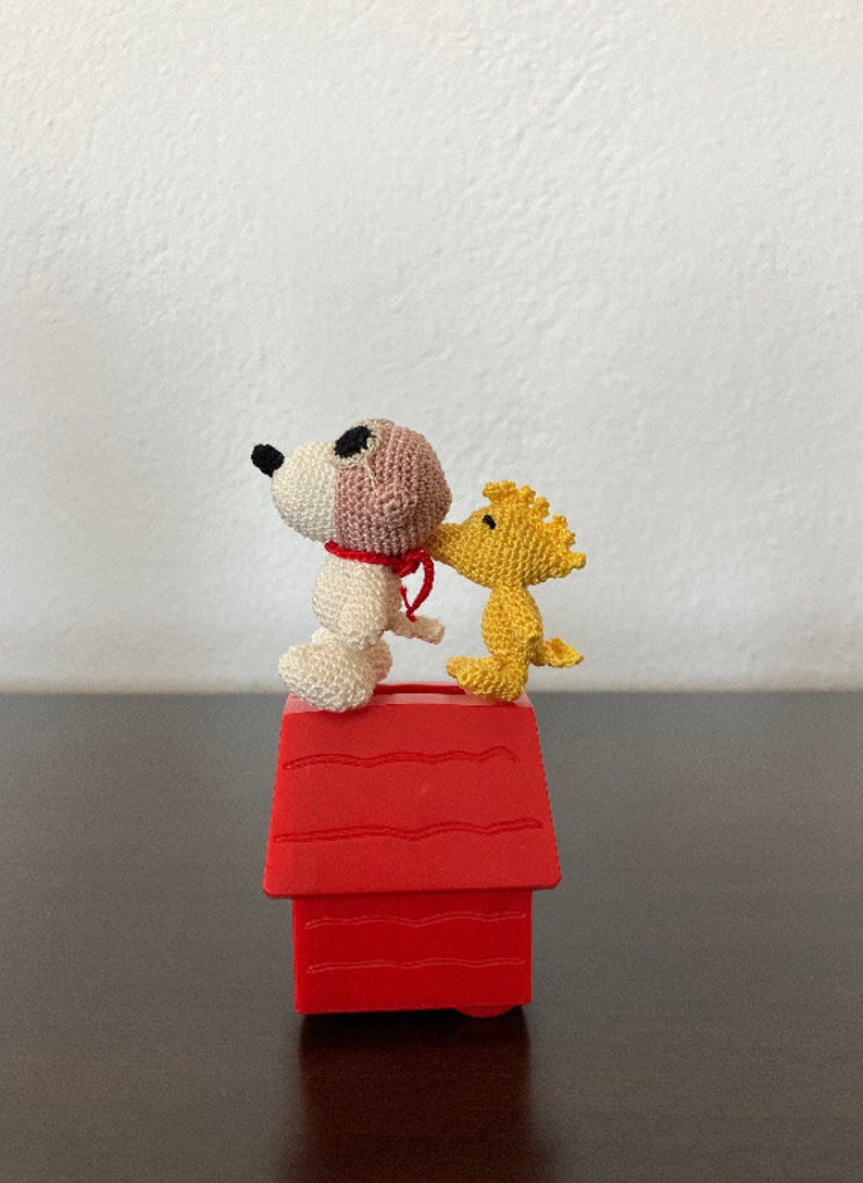 Crochet Snoopy and Woodstock Set Miniature Snoopy Amigurumi Woodstock ...