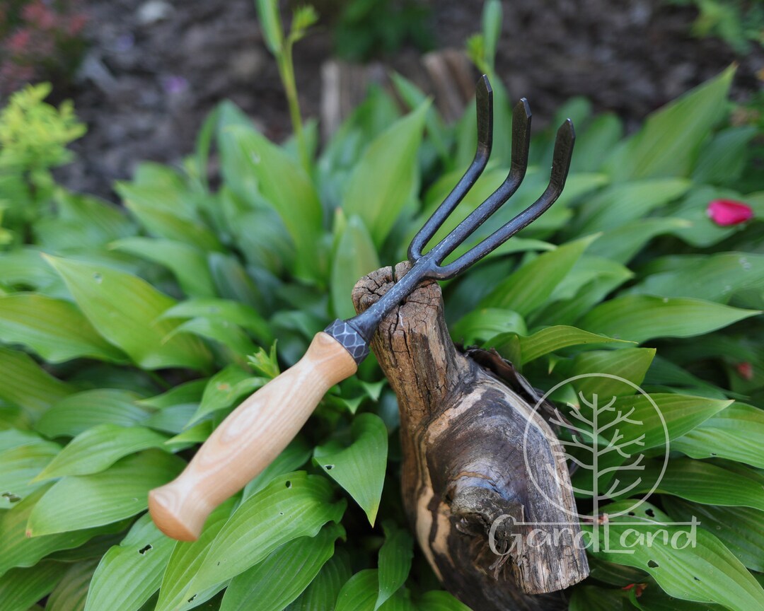 Hand Garden Cultivator | Hand Forged Garden Tool | Hand Rake | Garden ...
