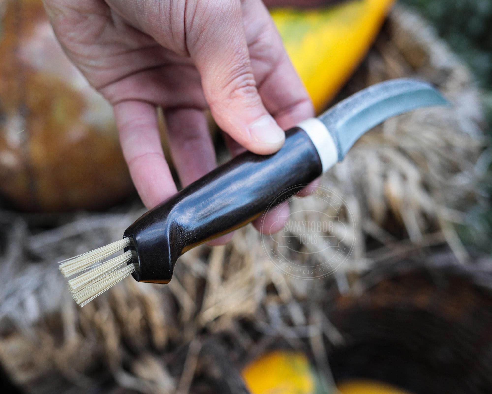 Handcrafted Mushroom Knife With Brush | Knife for Mushroom Hunting ...