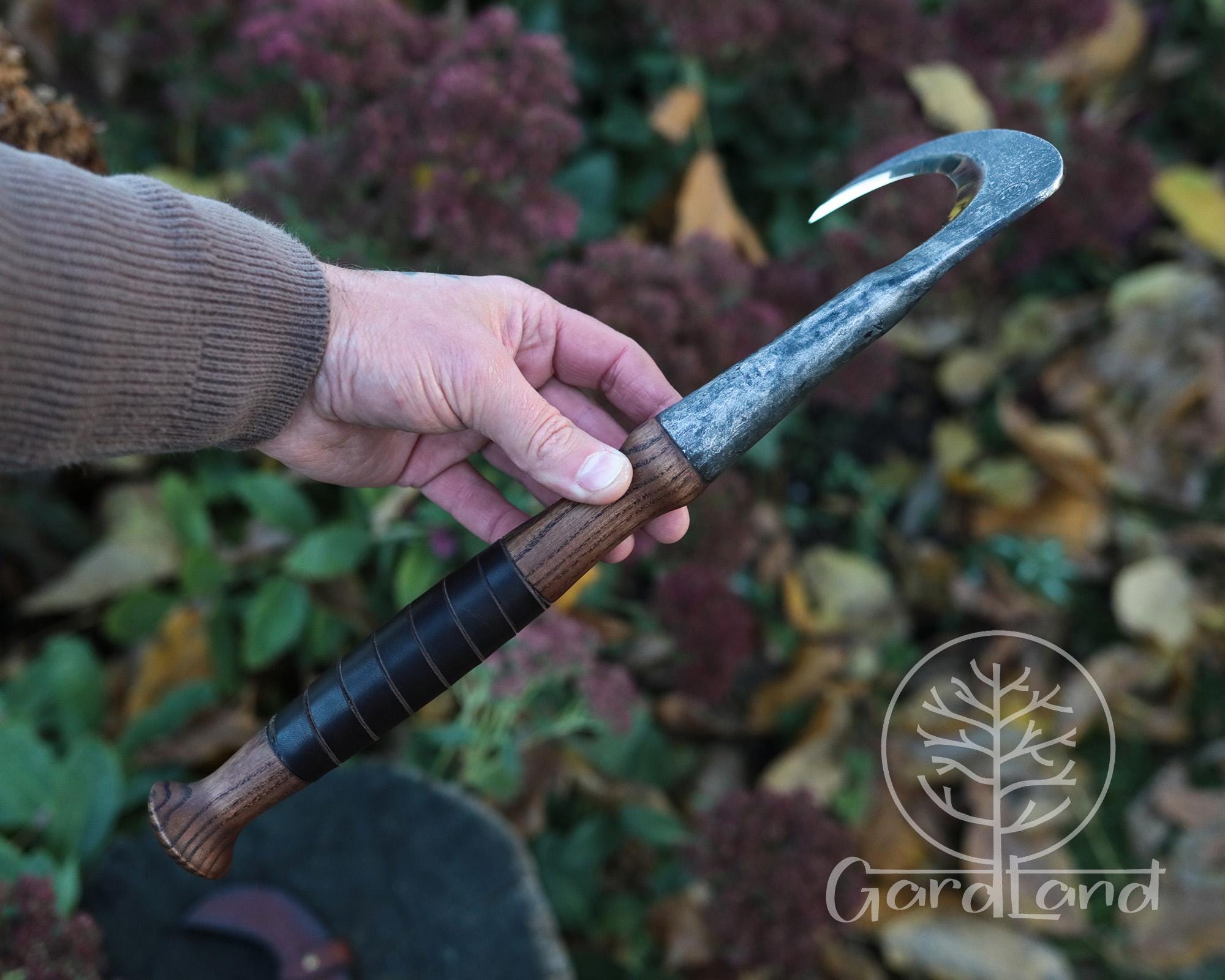 Handmade Forged Billhook | Long Handle Brush Cutter | Traditional ...