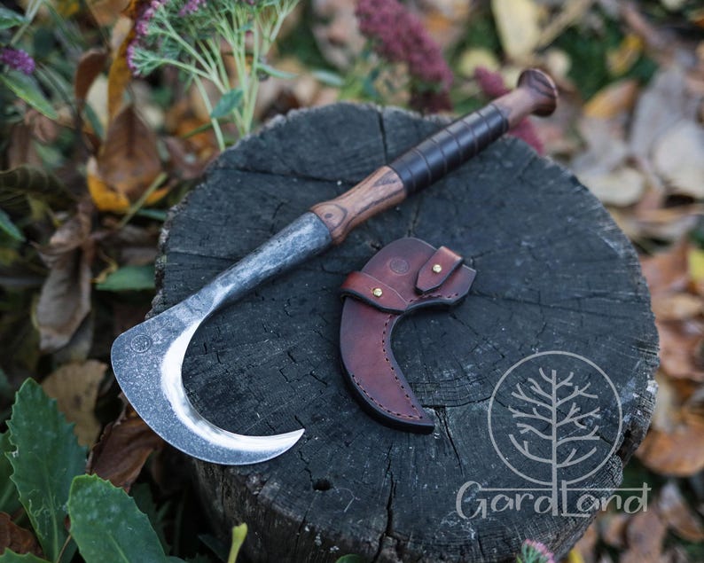Handmade Forged Billhook | Long Handle Brush Cutter | Traditional ...