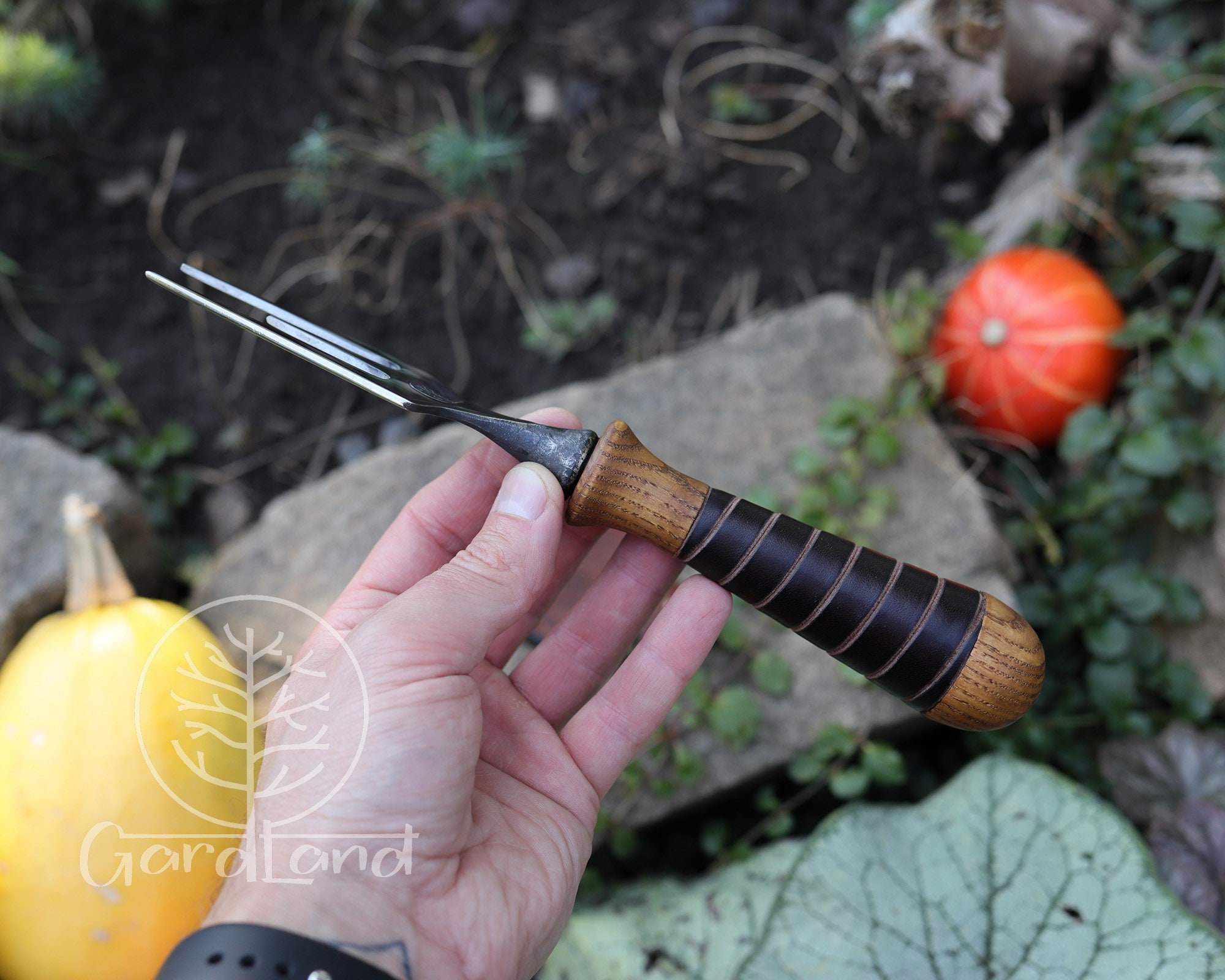 3-tine Forged Fork Forged Fork Garden Tools Hand Fork Gift for Mom ...