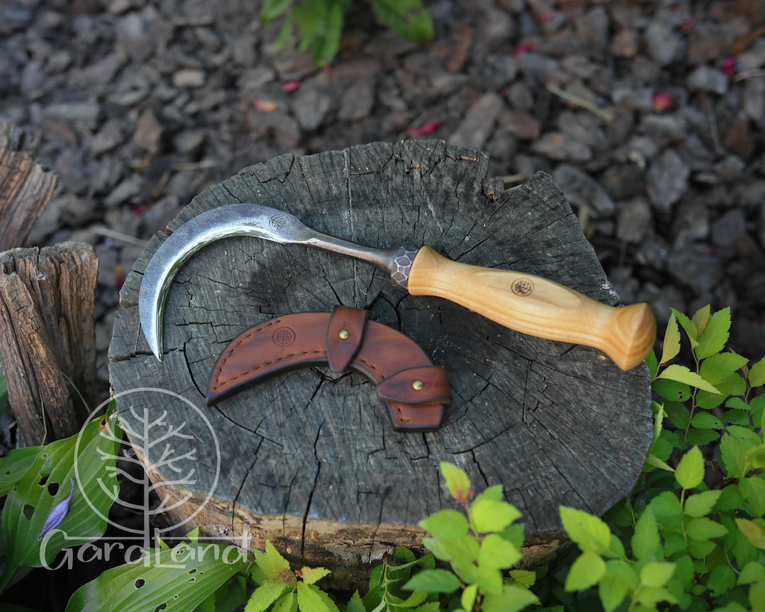 Forged Sickle | Handmade Sickle | Hardened Steel | Gardener's Tool ...