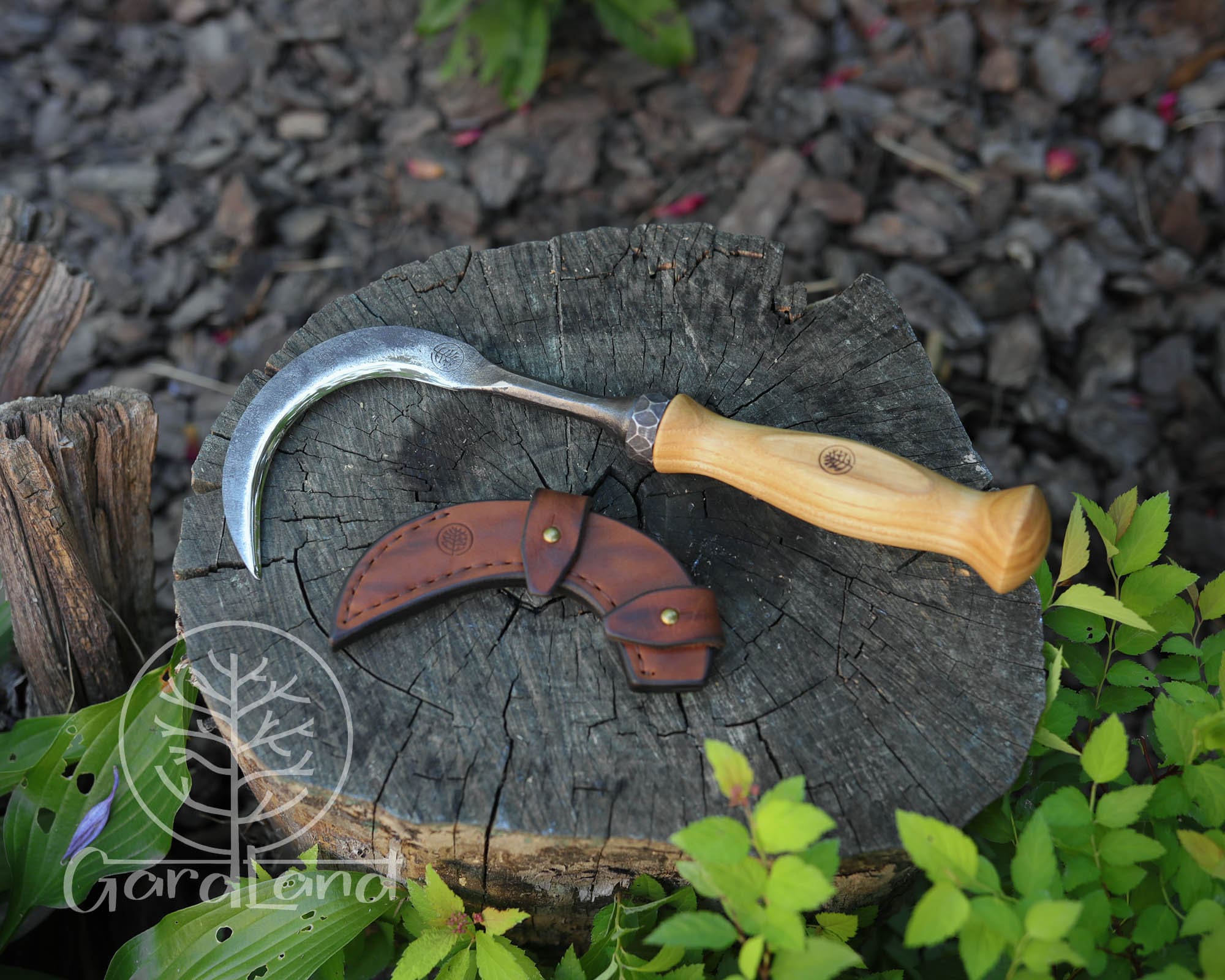 Forged Sickle | Handmade Sickle | Hardened Steel | Gardener's Tool ...
